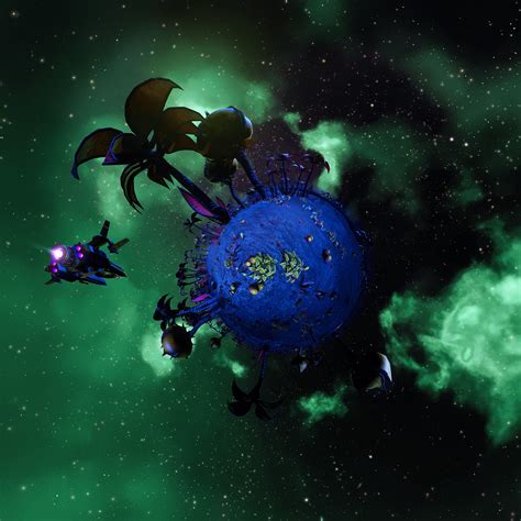 One Of The 360° Tiny Planet Panoramas I Made In Nms Featuring An Incandescent Planet This