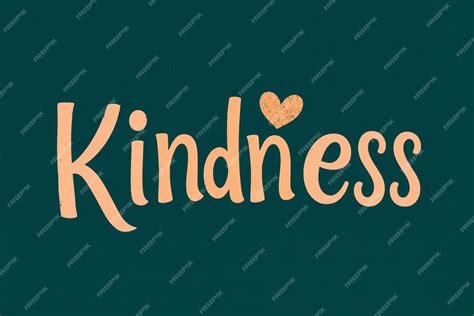 Typography Illustration Of The Word Kindness With Gentle Caring Letters