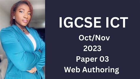 Igcse Ict Octnov 0417 2023 03 Web Authoring Microsoft Expression Youtube