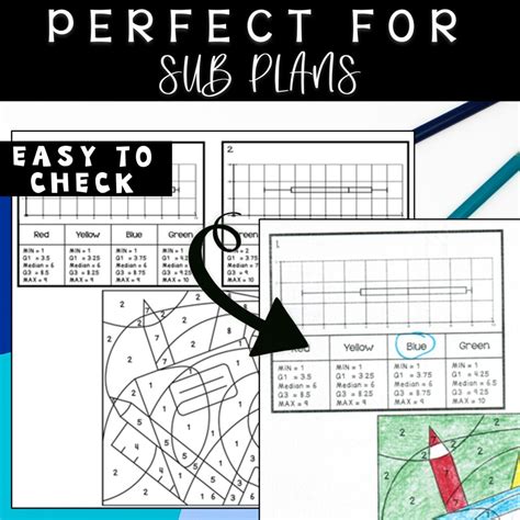 Box And Whisker Plots Five Number Summary Printable Color By Number