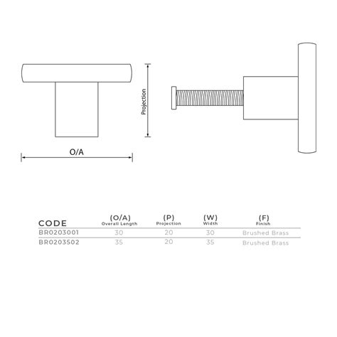 Kitchen Button Round Knobs Solid Brass