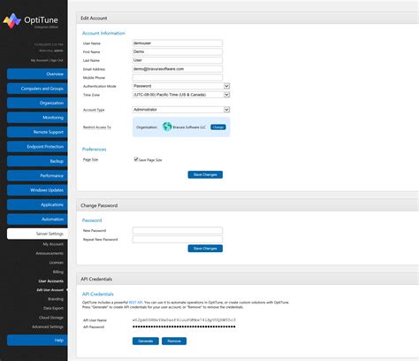 Editing User Accounts