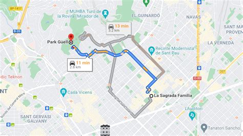 Parque Guell Map