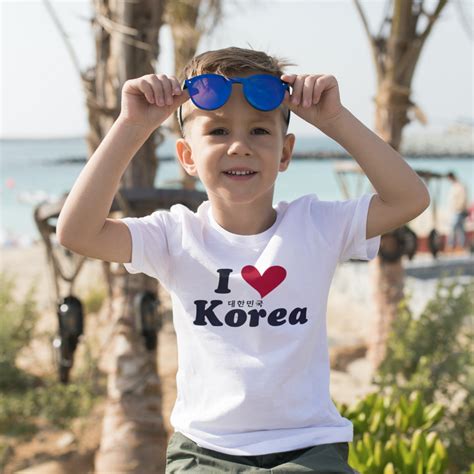 아이러브코리아 어린이 반팔 티셔츠 한국민예사