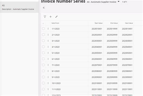 Automatic Numbering When Creating Supplier Invoices Using Invoice