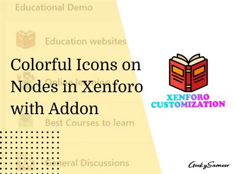 Add Icons In Nodes In Xenforo With Addons GeekySameer