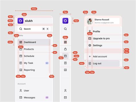 Side Admin Navigation Bar Navigation Design Navigation Bar App Design Layout