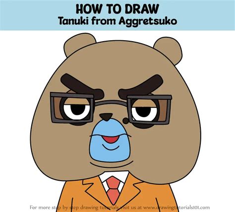 How To Draw Tanuki From Aggretsuko Aggretsuko Step By Step