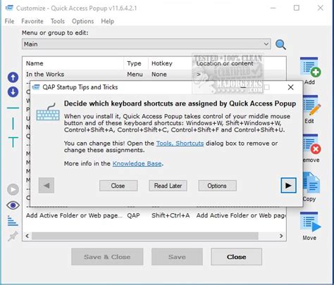 Download Quick Access Popup Majorgeeks