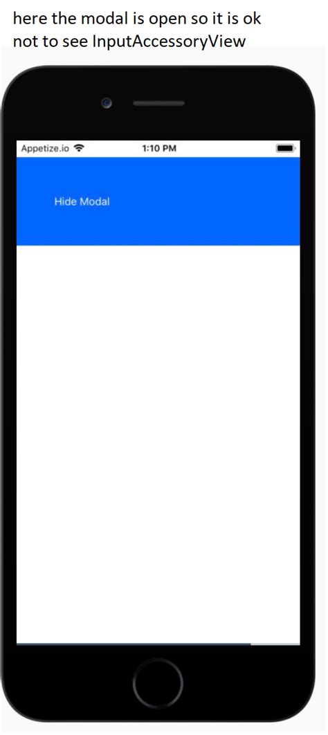 React Native Ios Inputaccessoryview Disappear From The Screen After