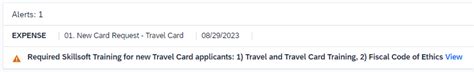 Concur Request Applying For A Travel Card