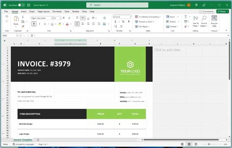 How To Create An Invoice In Excel Using A Template Envato Tuts