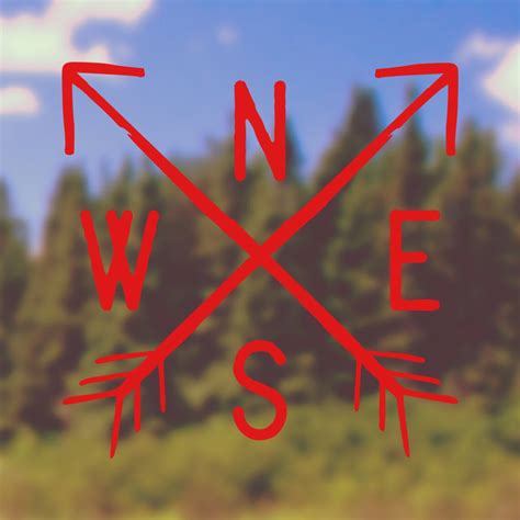 Nesw Directional Compass Car Bumper Sticker Adventure Window Etsy