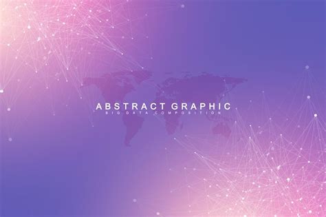 Premium Vector Big Data Visualization Geometric Abstract Background Visual Information