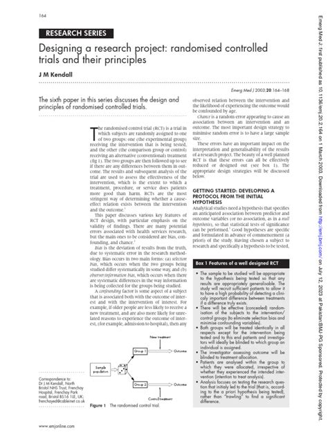 Randomized Control Trial Pdf Randomized Controlled Trial Sampling