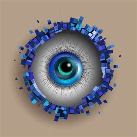 Eye In Abstract Art Style Cubic Style For Poster Banner Or Background Vector Illustration