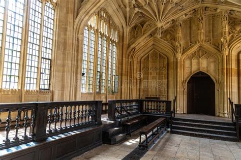 Interior View Of The Divinity School In Oxford Uk Editorial