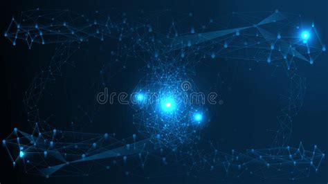 Abstract Technology Network Structure Background Futuristic Plexus