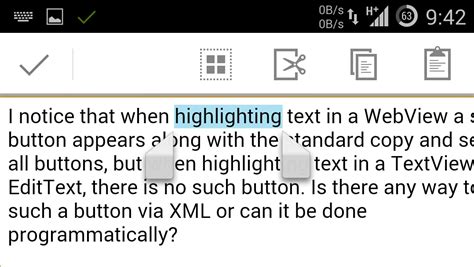 Android How To Add A Share Button To The Text Selection Bar For An Edittext Stack Overflow