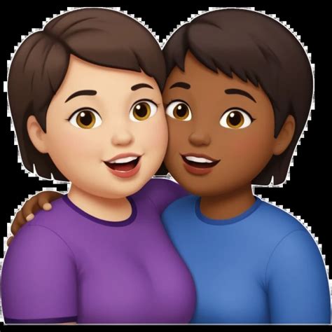 Chubby Lesbian With Medium Dark Hair Kissing Tall Butch Lesbian With