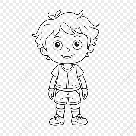 Desenho Para Colorir De Menino Loiro Fofo · Creative Fabrica🌾 Conheça A