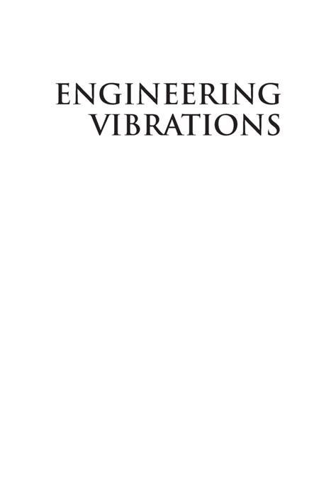 Download Free Engineering Vibrations Pdf Online