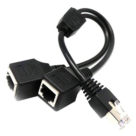 Rj45 1 Male To 2 Female Ethernet Splitter Cable For Super Cat5 Cat6 Cat7 Lan Ethernet Network