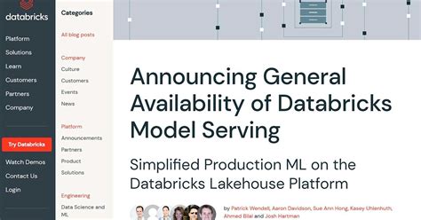 Databricks Model Servingが正式リリースに Itmedia エンタープライズ
