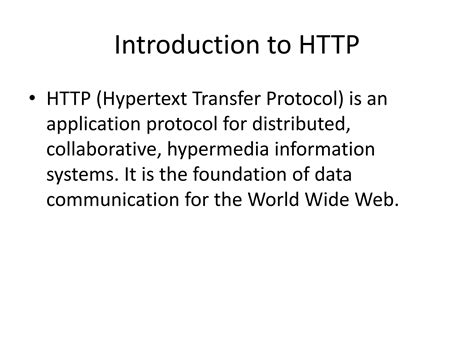 Hypertexttransferprotocolpresentation Pptx