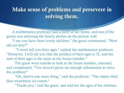 persistence in problem solving