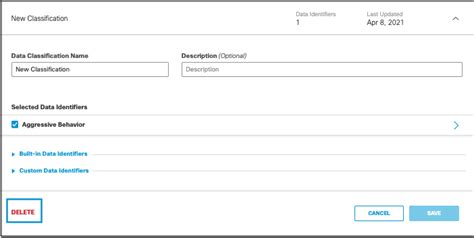 Delete Or Edit A Classification
