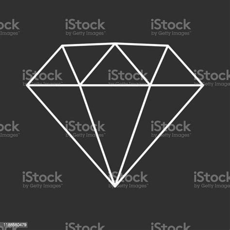 만화 플랫 스타일 다이아몬드 아이콘 윤곽 모양입니다 보석 보석 로고 기호 기호입니다 벡터 일러스트 이미지입니다 흰색 배경에 격리 0명에 대한 스톡 벡터 아트 및 기타 이미지