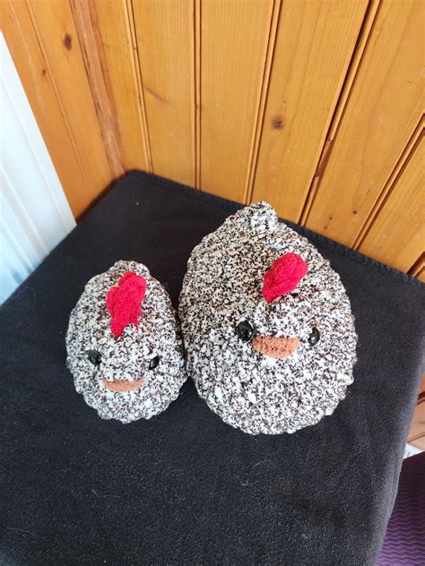 Handmade Crochet Chicken Plushie Speckled Color Variations Etsy