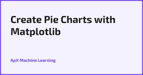 Create Pie Charts With Matplotlib