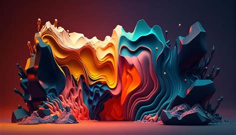 Premium Photo Colorful 3d Pattern Background