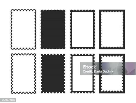 가장자리가 흔들리는 직사각형 프레임 실루엣 물결 모양 테두리 텍스트 상자 템플릿 0명에 대한 스톡 벡터 아트 및 기타 이미지