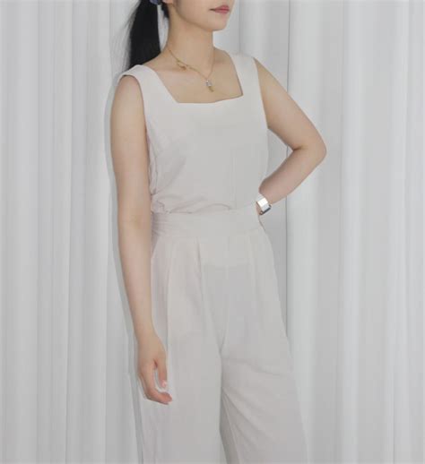 러블리하루 스퀘어넥 민소매 나시 와이드팬츠 투피스세트