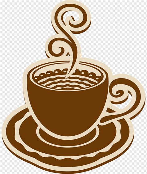 커피 컵 차 카푸치노 카페 손으로 그린 갈색 커피 컵 수채화 그림 갈색 음식 Png Pngwing