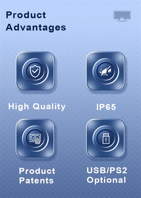 Buy Wholesale China Ip65 Waterproof Industrial Panel Mount Silicone Keyboard With Touchpad