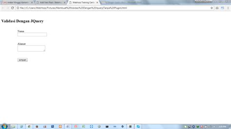 membuat validasi dengan jquery tanpa plugin webhozz blog