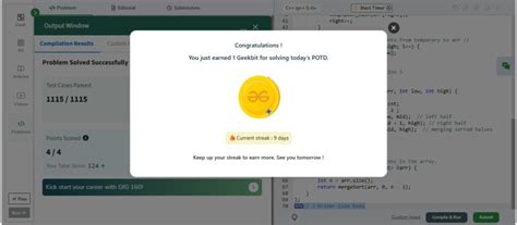 B Vidhyalakshmi On Linkedin Day8 Gfg160 Geekstreak2024
