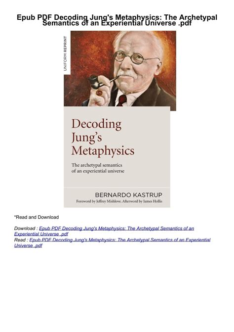 epub pdf decoding jung s metaphysics the archetypal semantics of an experiential universe pdf