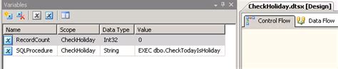 Ssis How Can I Stop A Package Execution Based On A Stored Procedure Output Stack Overflow