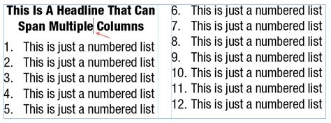 How To Span A Headline Across Multiple Columns In Indesign