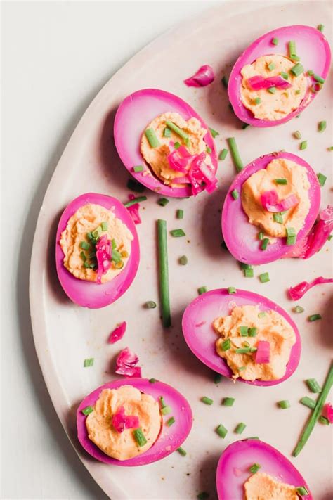 Beet Pickled Deviled Eggs Abras Kitchen