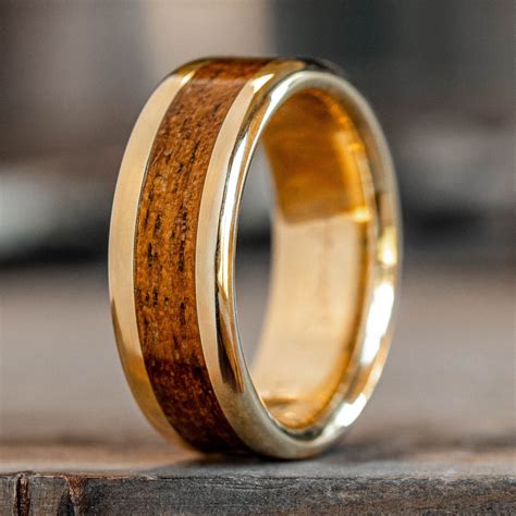 Wood And Gold Mens Wedding Bands 60 Photos