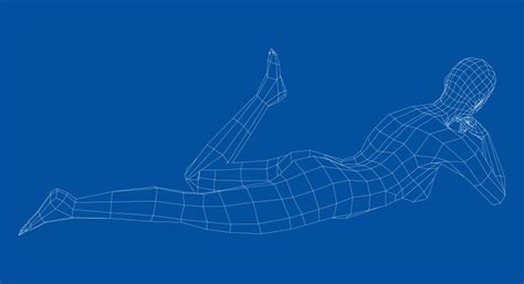 Wireframe Leg Close Up View Royalty Free Vector Image