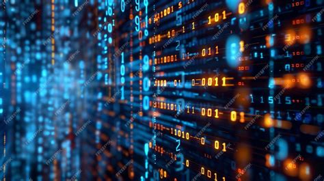 Digital Transformation Concept System Engineering Binary Code Programming Premium Ai Generated