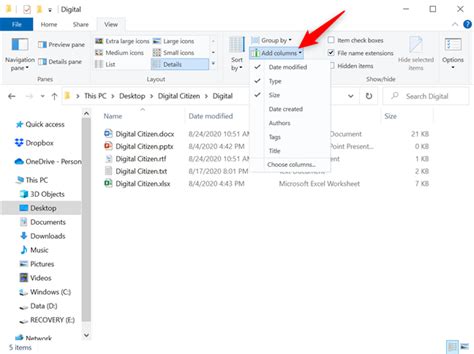 How To Sort Group And Filter Files And Folders In Windows 10s File