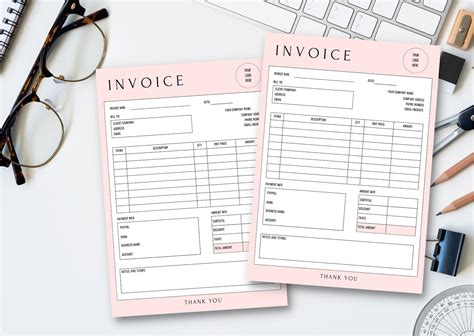 Invoice Template For Small Business Printable Invoice Custom Order Forms Invoice Form Canva